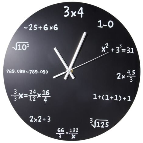 Wall Clock Acrylic Mathematical Formula Clocks Living Room Office Home ...