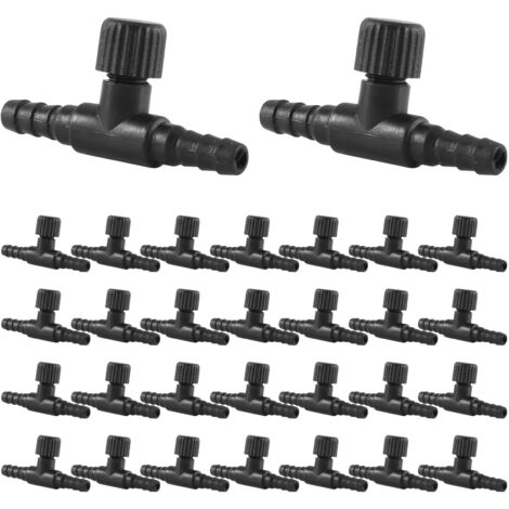 30 Pieces 2-Port Fish Tank Valve Plastic Air Pump Control Valve ...