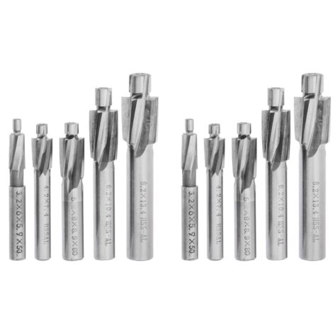 4pcs HSS Counterbore End Mill M3-M8 Pilot Slotting Tool Milling Cutter ...
