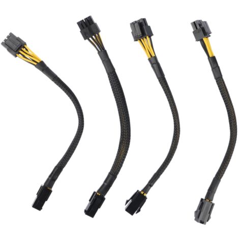 4Pcs ATX 4 Pin Male to Motherboard CPU 8(4+4) Pin Male EPS 12V ...