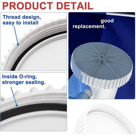 2Pack Above-Ground Skimmer Drain Cap for SFX1000 SFX1500 Skimmer Pump ...