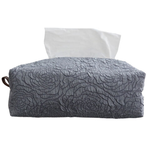 Nordic Creative Embossed Rose Decorative Tissue Box Cosmetic Storage ...