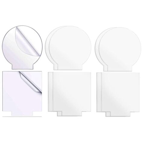 8 Pieces Clear Acrylic Sheet Cast Round Square Plastic Board with ...