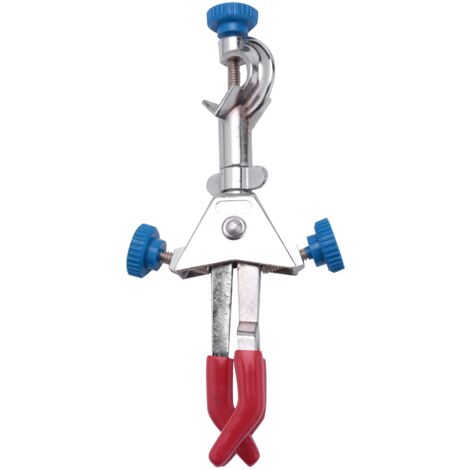 Two-way adjustable three-jaw rotating flask clamp laboratory double ...