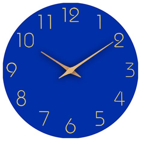 Wall Clock 12 Inch Silent Non Ticking Wood Wall Clocks Battery Operated ...