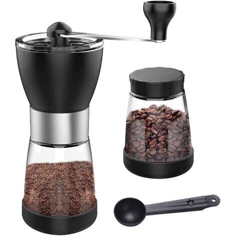 Hand Held Coffee Grinder with Brushl,Adjustable Coarseness Spice ...