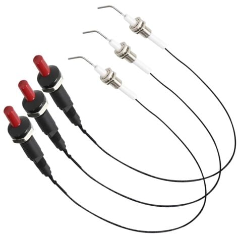 3PCS Universal Ceramic Electrode Ignition Spark Plug Wire Electronic ...