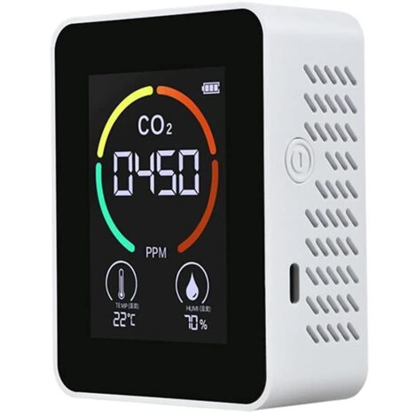 Temperature & Humidity Meter, Air Quality Monitor, CO2 Detector, 3-in-1 ...