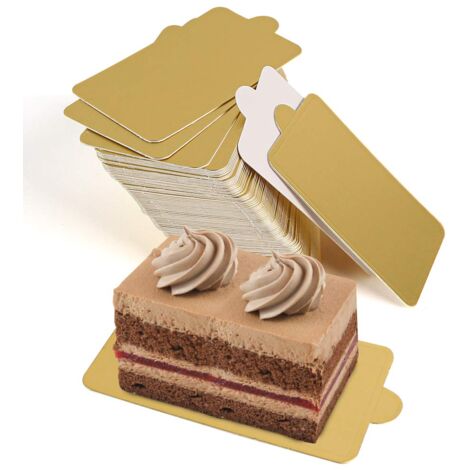 Mini Square Golden Cardboard Cake Base,Single Cupcake Container 300PCS ...