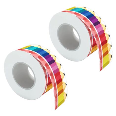 2 Roll Bulletin Borders Stickers Pencils Border Trim Back-To-School ...