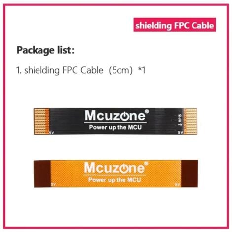 MCUZONE 16Pin 0.5mm Pitch FPC Shielded Cable for Raspberry Pi 5, with ...