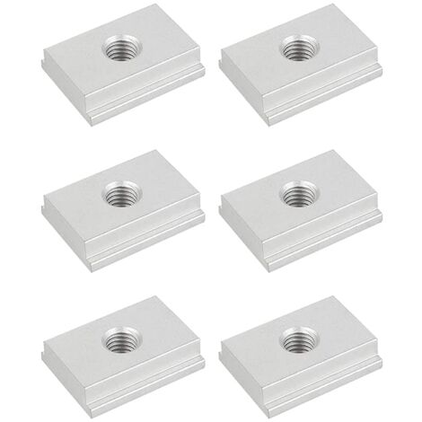 6 pcs T-slot nuts, M8 T-rail sliding nuts, aluminum slot nuts, track ...