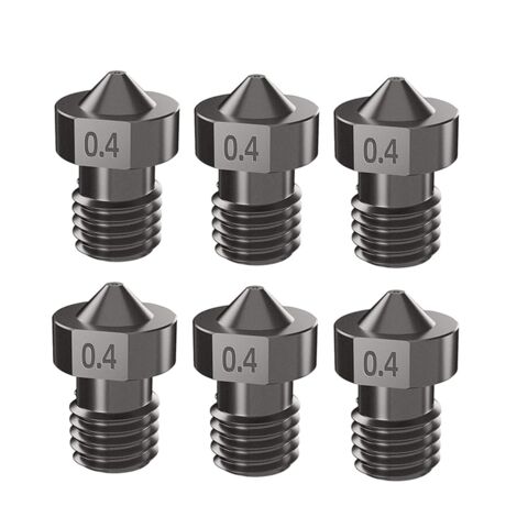Stainless Steel Nozzles 0.4MM Thread Hardened Nozzles High Flow V6 ...