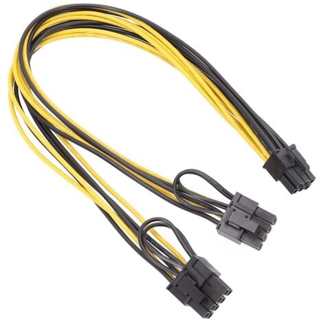 Computer connection cable Graphics card power cable 6Pin male to dual ...