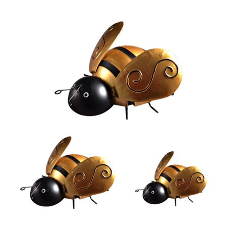 Bumble Bee Metal Wall Art, Bees Wall Sculpture, Indoor Outdoor Bee ...