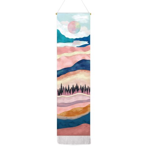 Narrow Tapestry Wall Hanging Long Landscape Painting Nature Landscape ...