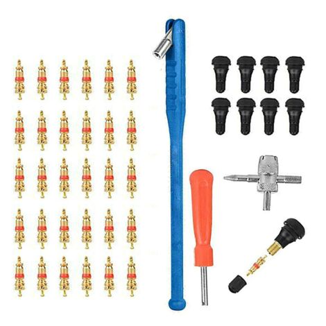 43Pcs Valve Installation Tool Kit Tire Valve Stem Tool Puller and ...