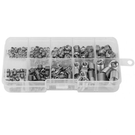 240Pcs Threaded Insert Wire Screw Sleeve Thread Repair Insert Kit ...