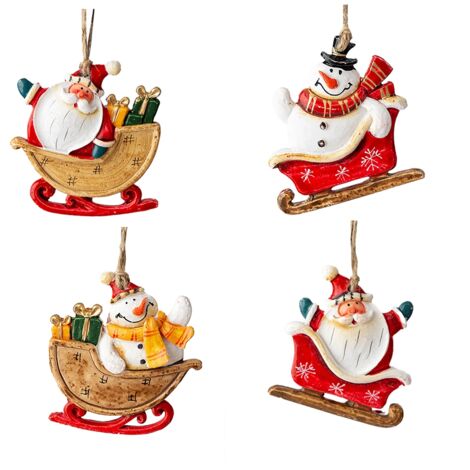 Christmas Snowman Santa Claus Resin Small Pendant Hanging Organs ...