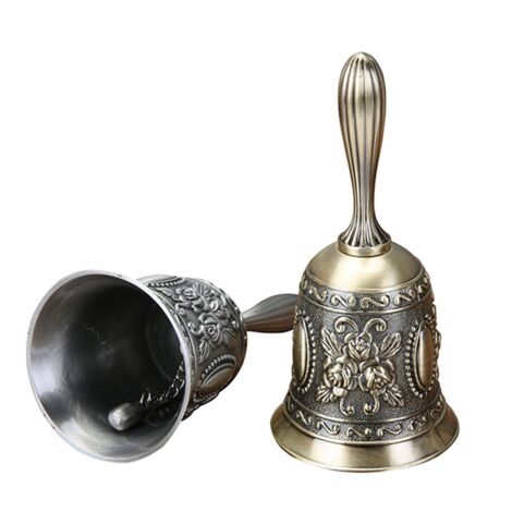 2 Pack Hand Bell, Metail Dinner Bell Wedding Bells, Service Bell Call ...