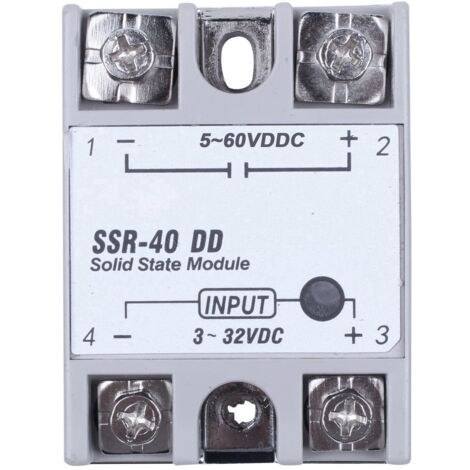 Single Phase Solid State Relay DC-DC SSR-40DD 40A DC3-32V DC5-60V