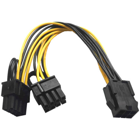 5Pcs EPS CPU 12V 8 Pin to Dual 8 (6+2) Pin Graphics Card PCI Express ...