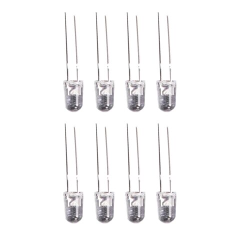 1000Pcs LED F5/5mm Inline White led lamp beads with short legs and edges
