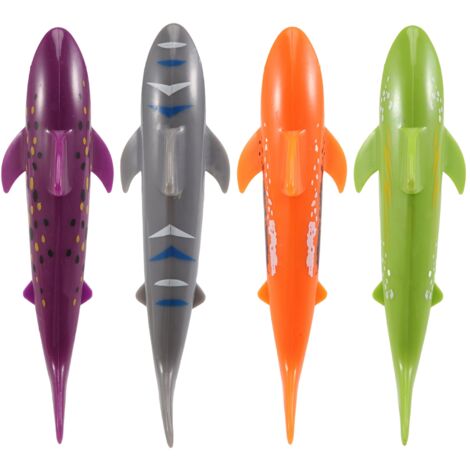4 PCS Children'S Swimming Toy Shark Shape Dive Toy Water Game Toy Game ...