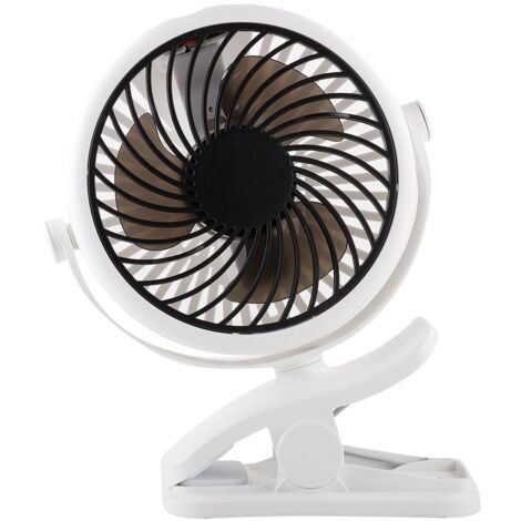 USB Rechargeable Clip Desktop Fan Mini Portable Clamp Fan 720° Rotating ...
