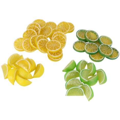 Artificial Lemon Slices Blocks : 30pcs Fake Lemon Slices and 20pcs ...