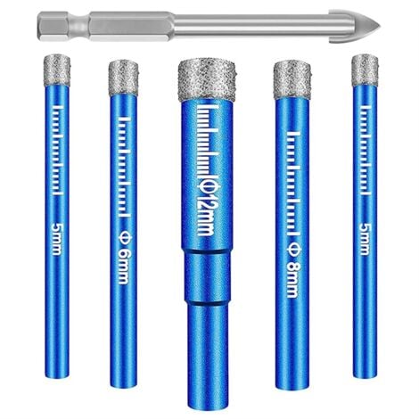 Dry Diamond Drill Bits Set Diamond Hole Saw Kit with 6mm Hex Tile Drill ...
