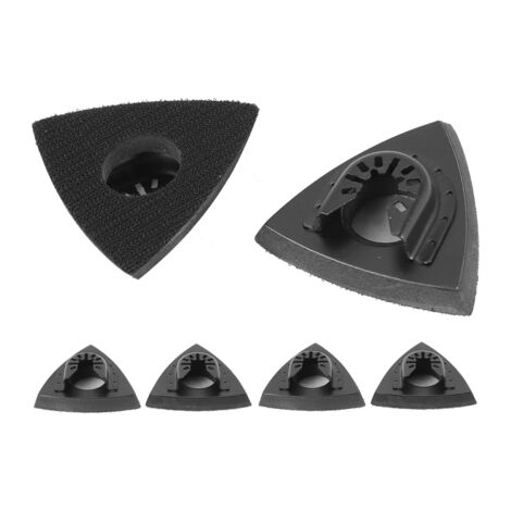 6 Pcs 3-1/8 Inch Power Oscillating Tool Sanding Pads, 80mm Triangle ...