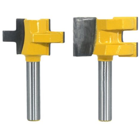 2pc 6mm Shank Carving Cutter Wood Cutters Square Tooth T-Slot Tenon ...