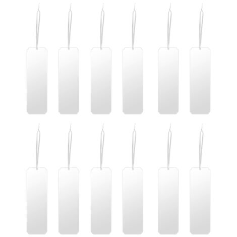 12 Pieces Clear Blank Acrylic Wedding Chair Seat Tags DIY Hanging ...