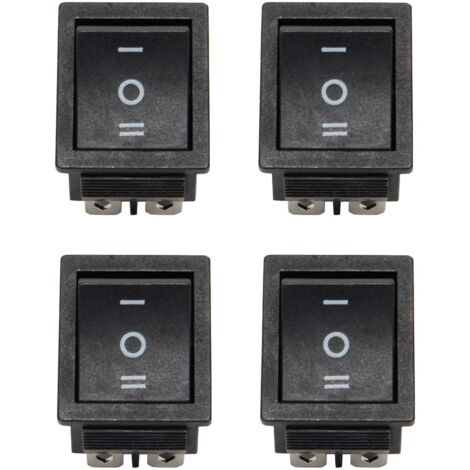 6-Terminals 3 Position ON/OFF/ON DPDT Boat Rocker Switch 16A 250VAC 20A ...