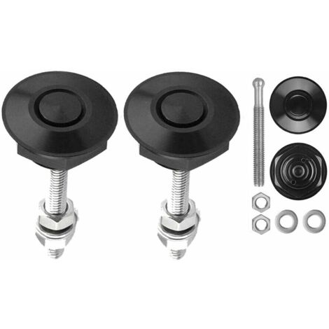 2 PCS Push Button Quick Release Hood Bonnet Pins Lock Clip Car Bumper ...