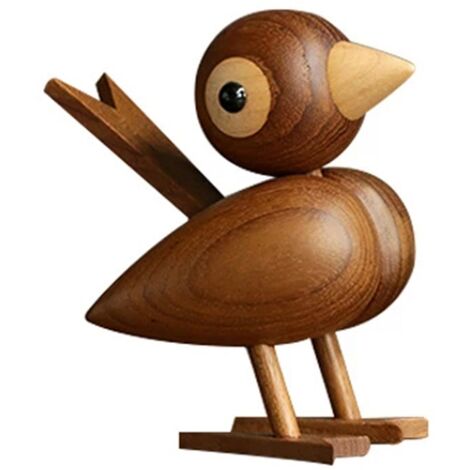 Denmark Nordic Style Wood Sparrow Bird Ornaments American Puppet Wooden ...