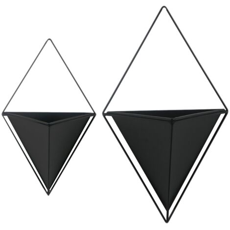 2 Pcs Triangular Hanging Planters Pot Indoor Outdoor Modern Flower ...