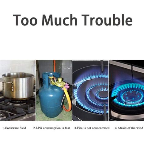 Energy-saving Cover Gas Stove Cover Windshield Wok Ring Non Slip Stove ...
