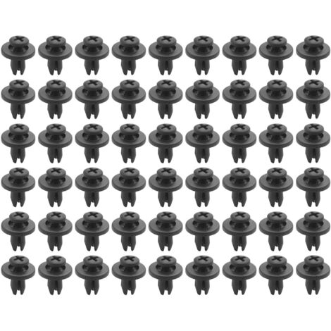 uxcell？ 50pcs 6mm Plastic Push Type Rivet Bumper Pin Clips X6 I063816