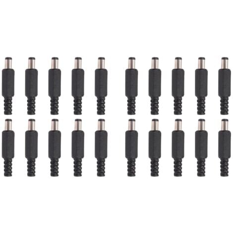 10Pcs 5.5x2.1mm Male Solder DC Power Barrel Tip Plug Jack Straight ...