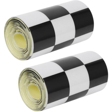 3" Black/White Checkered Flag Vinyl Decal Tape Car motorcycle Bike Tank ...