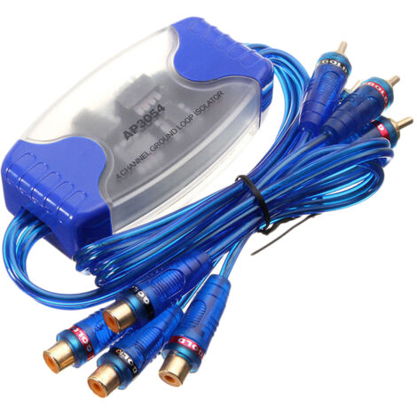 4-Channel RCA Audio Noise Filter Suppressor Ground Loop Isolator Car Stereo 50W