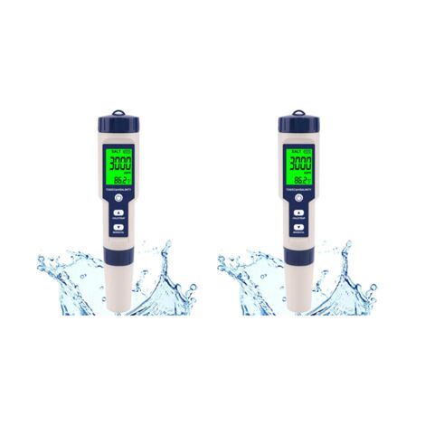 2X Pool Salt Tester, Digital Salinity Meter, High Accuracy 5 in 1 ...