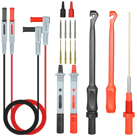 Multimeter Automotive Test Leads Kit with Wire Piercing Clip Puncture ...