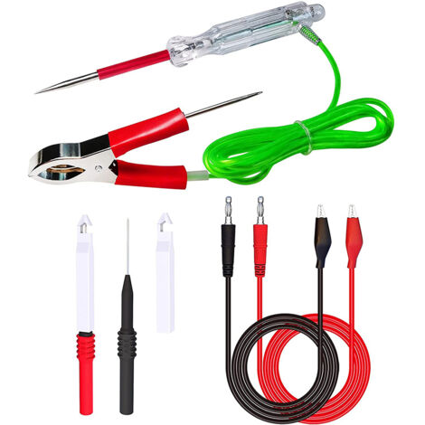 Automotive Circuit Tester Test Leads Test Light 3-24V Voltage Tester ...