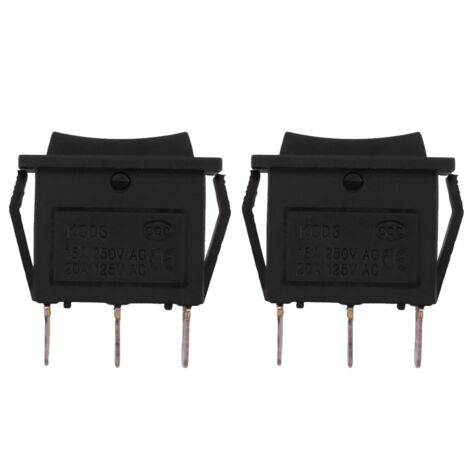 uxcell AC15A/250V 20A/125V 3 Pin SPDT ON-OFF-ON 3 Position Snap Rocker Switch