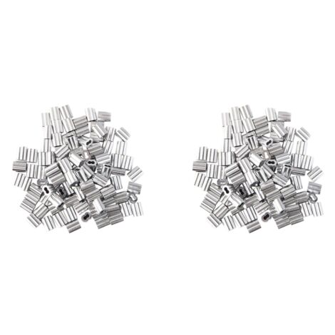 100pcs Aluminum Crimping Loop Sleeve for 3mm Diameter Wire Rope and Cable,