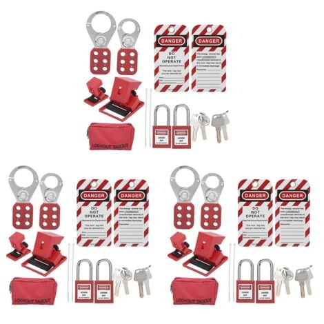 27 PCS Lockout Tagout Locks Tags Set- Lockout Locks Keyed Different ...
