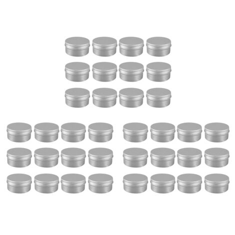 36Pack 80Ml Tins Containers Tea Aluminum Box Round Metal Lip Balm Balm ...